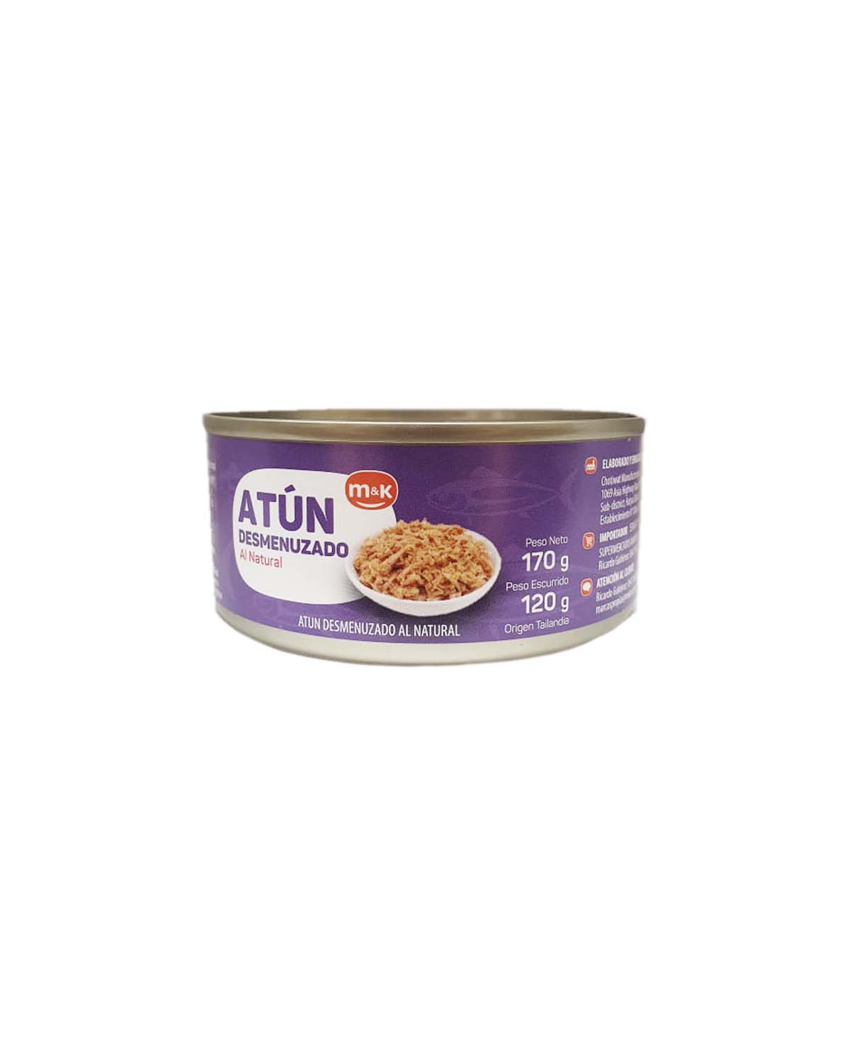 Titanio Shop S.A. :. Atún M&K Desmenuzado al Natural x 170 Gr
